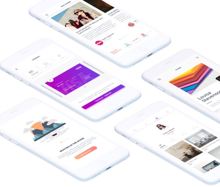 Multipurpose Mobile UI Kit Free PSD – Download PSD