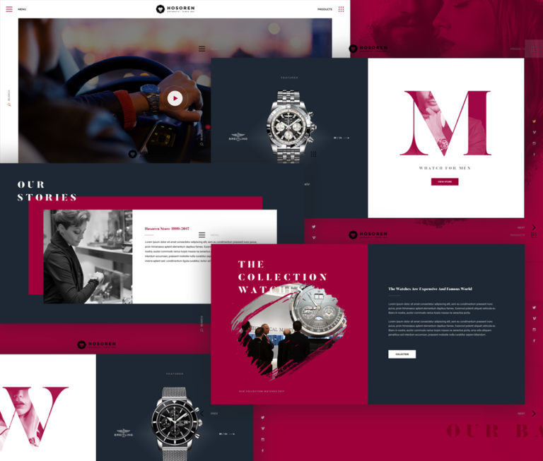 Watch Store eCommerce Website Template PSD – Download PSD