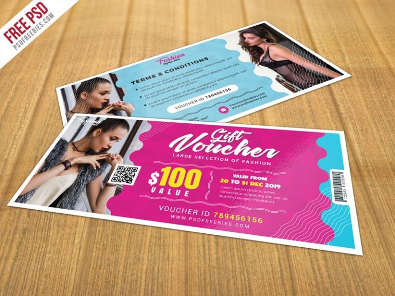 Free Gift Voucher Template PSD – Download PSD