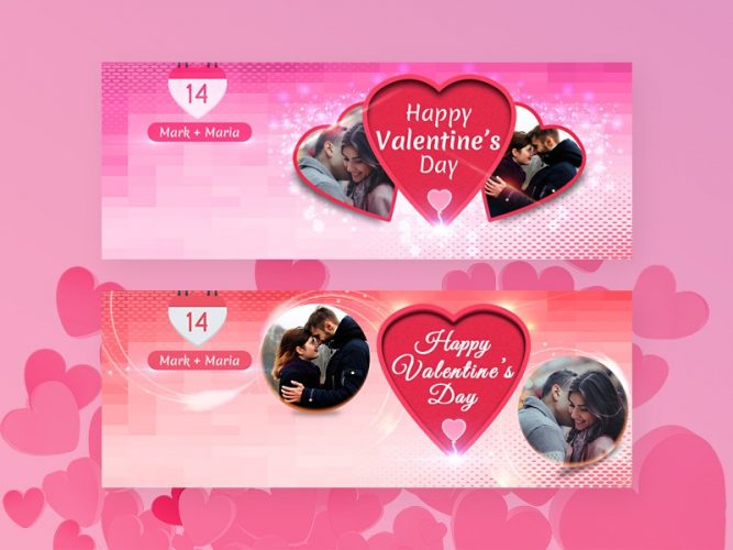 Valentine Facebook Covers Template PSD – Download PSD
