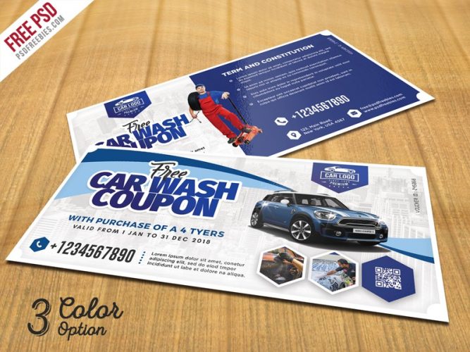Automobile Coupon Voucher Template PSD – Download PSD