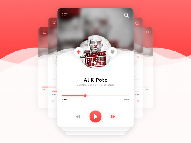 Mobile Music Player App UI PSD – Download PSD