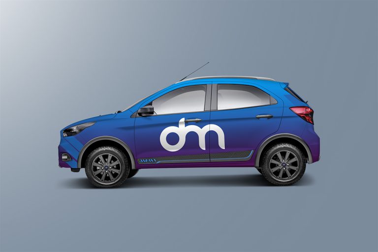 Hatchback Car Wrap Mockup – Download PSD