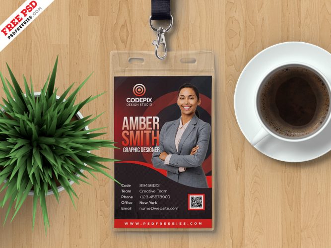 Employee Photo ID Card Design Template – Download PSD