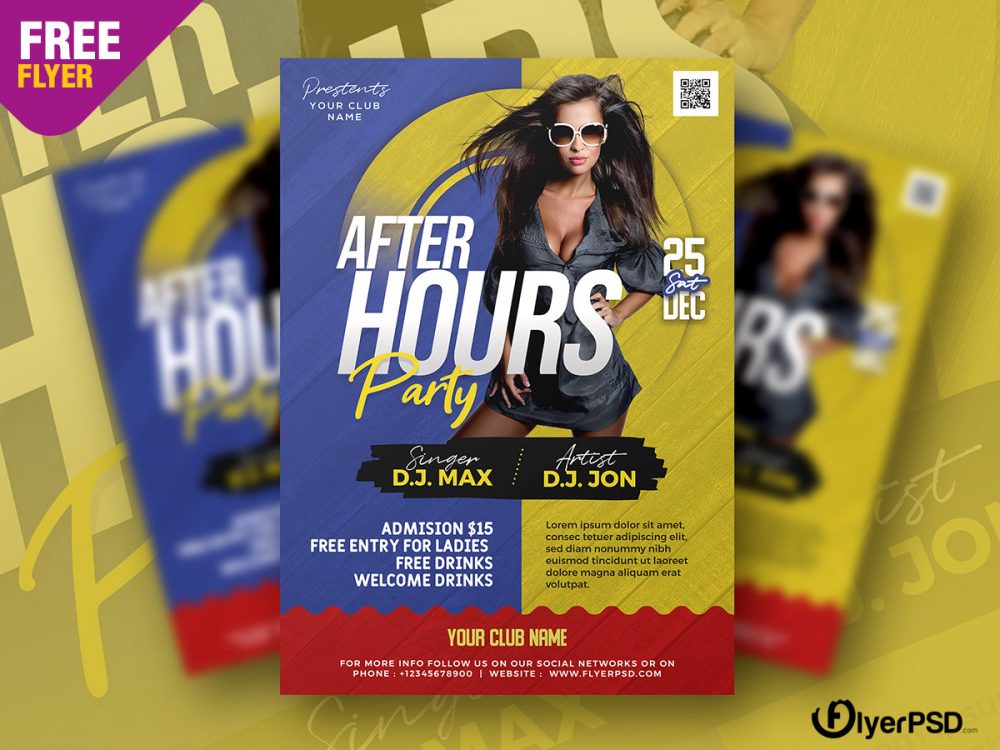 After Hours Party Flyer Template – Download PSD