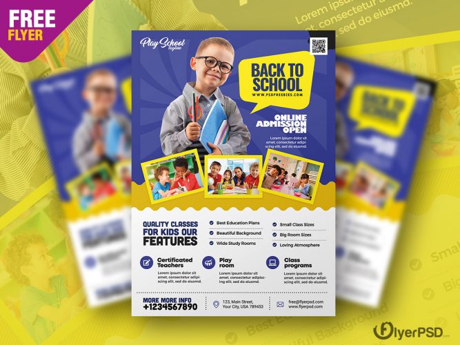 Kids School Flyer Template – Download PSD