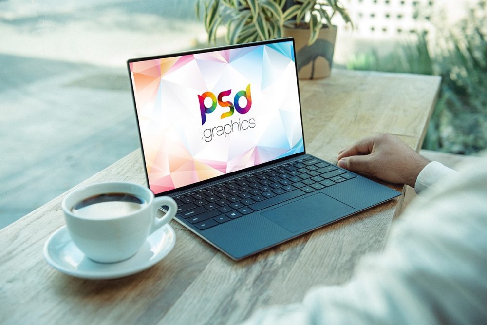 Working on Windows Laptop Mockup PSD – Download PSD