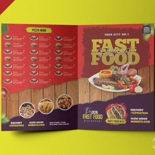 Tri-Fold Restaurant Food Menu Template Free PSD – Download PSD