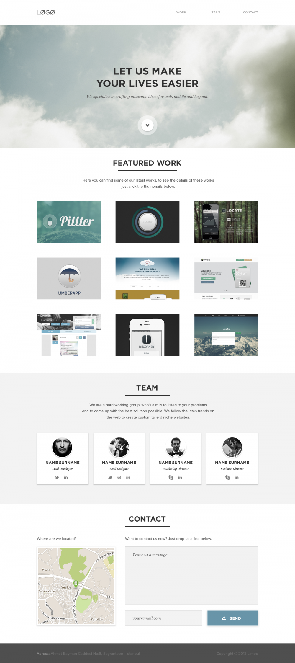Clean White Portfolio Website Template PSD – Download PSD