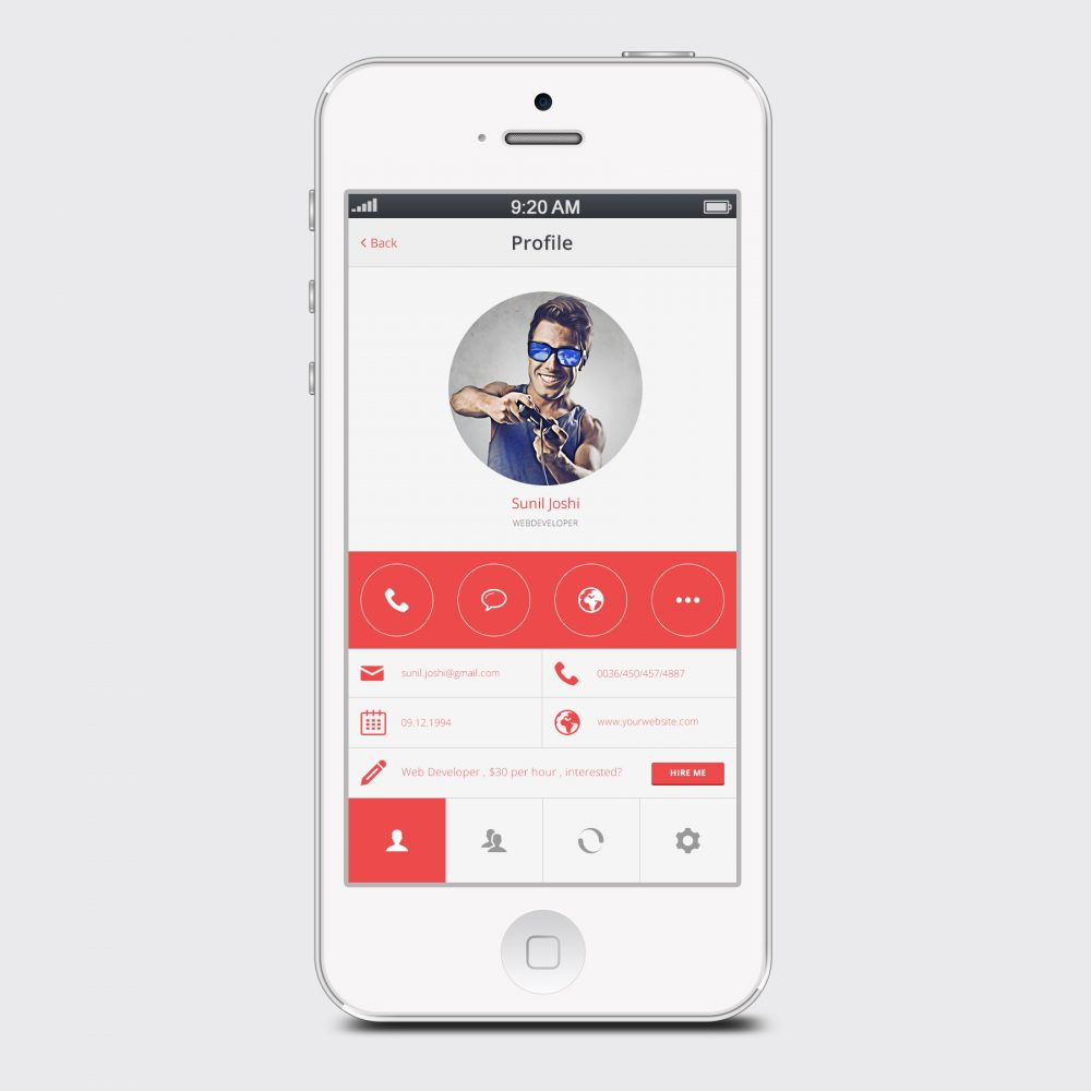 Clean Mobile App UI Kit Free PSD – Download PSD