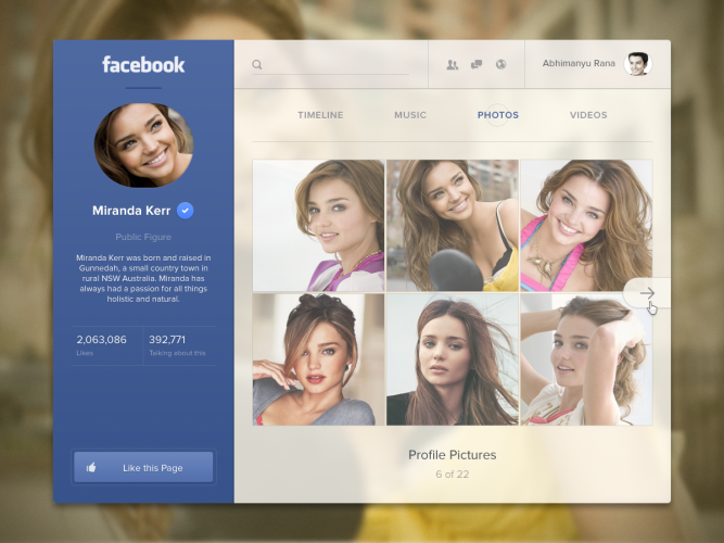 Facebook Artist Page Concept Template PSD – Download PSD