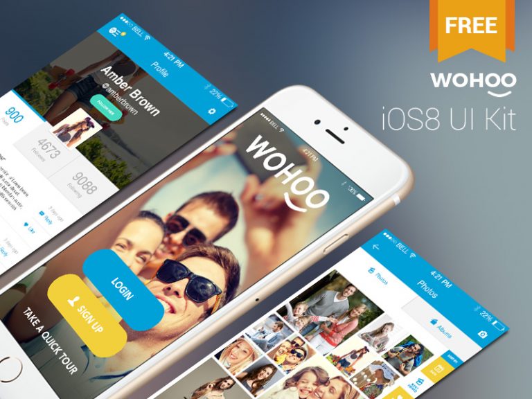 Full iOS8 UI Kit Templates Free PSD – Download PSD