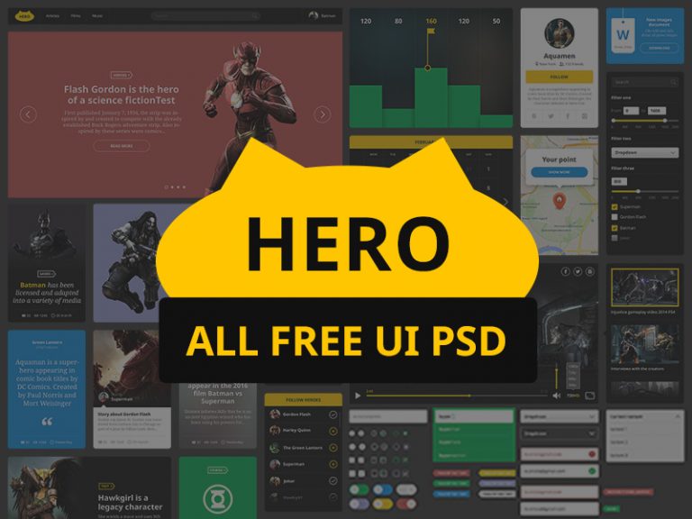 Huge UI Kit Collection Free PSD – Download PSD