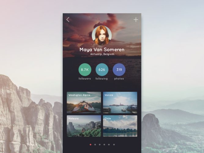 Image Gallery App Design Free PSD – Download PSD