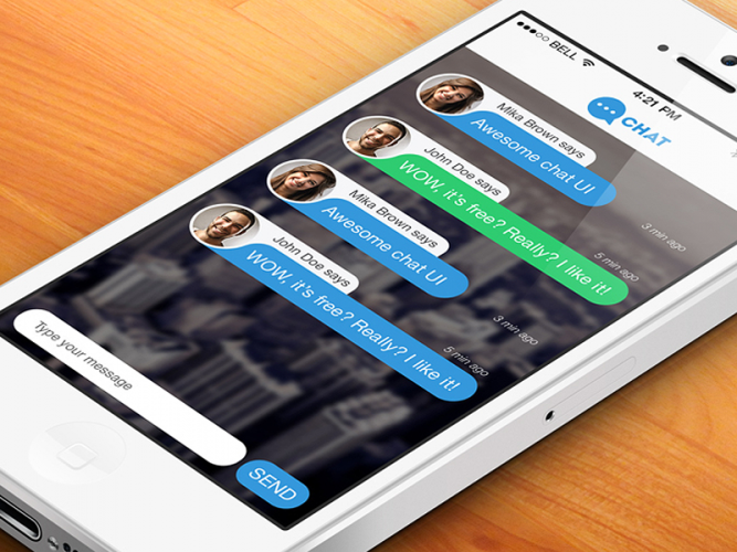Messenger Chat Screen PSD – Download PSD
