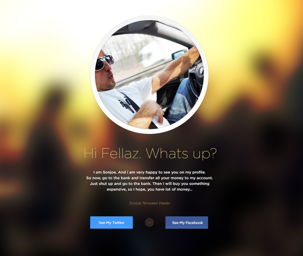 Minimal Flat Profile Page PSD – Download PSD