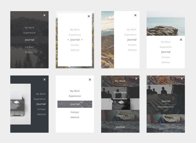 Minimal Mobile Menu UI Set Free PSD – Download PSD