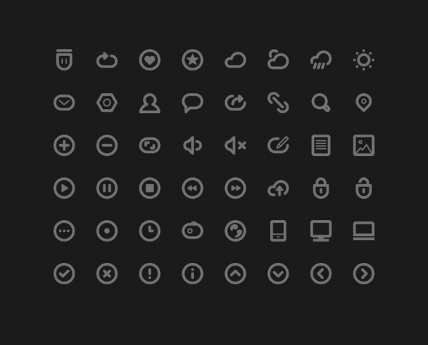 Minimalistic Icons Set PSD – Download PSD