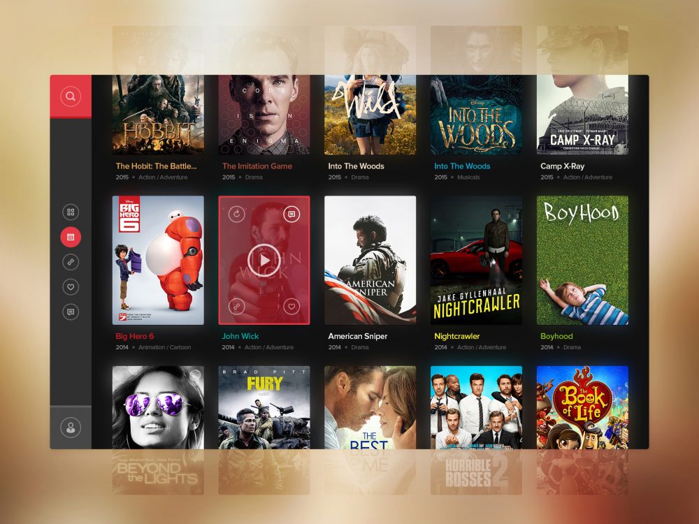 Movies Widget UI PSD Freebie – Download PSD