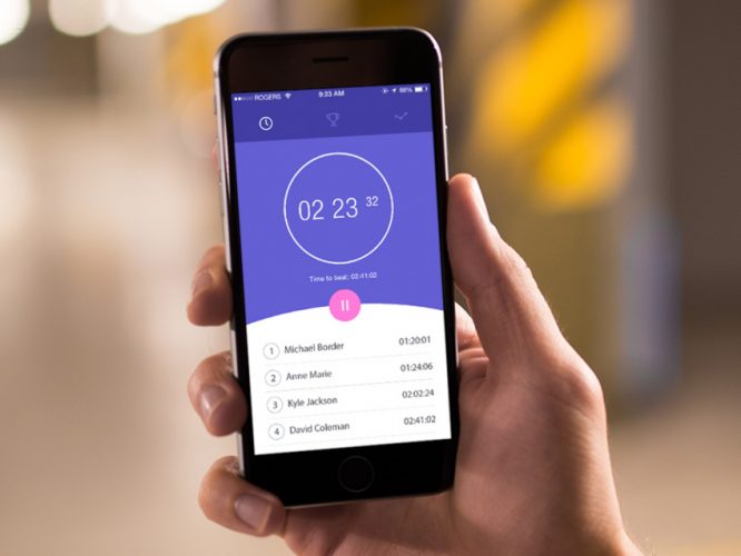 Track Event Timer Application Free PSD – Download PSD