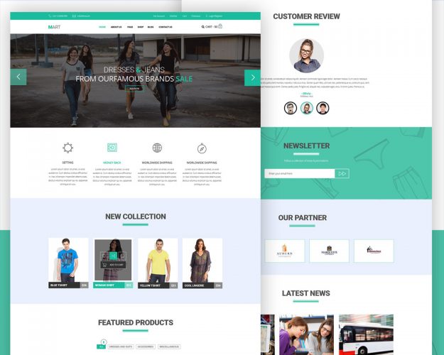 eCommerce website Free PSD Template – Download PSD
