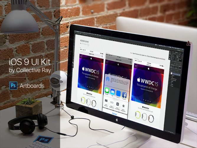 iOS 9 UI kit PSD Freebie – Download PSD