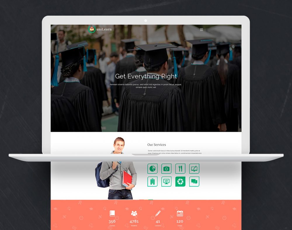 Education Website Template Free PSD – Download PSD