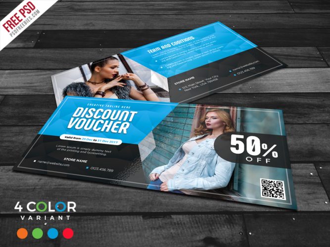 Discount Voucher Design Free PSD Bundle – Download PSD
