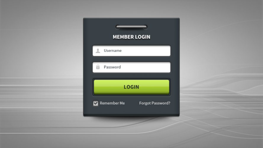 Member-Login Form Panel UI Free PSD – Download PSD