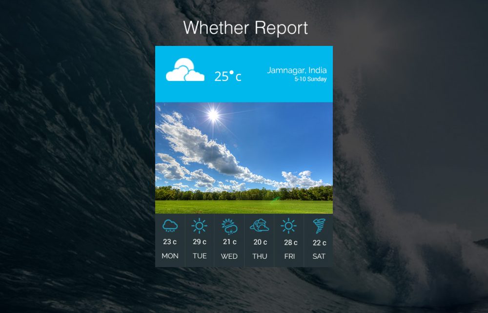 Weather UI Kit Free PSD – Download PSD