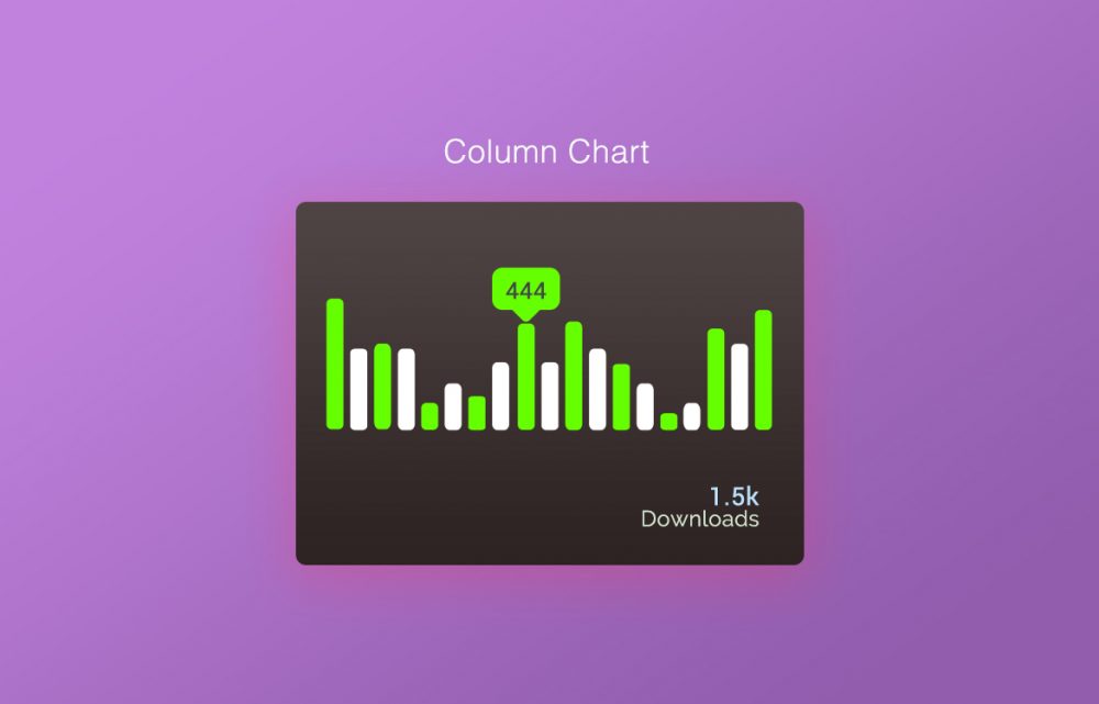 Column Chart Free PSD – Download PSD