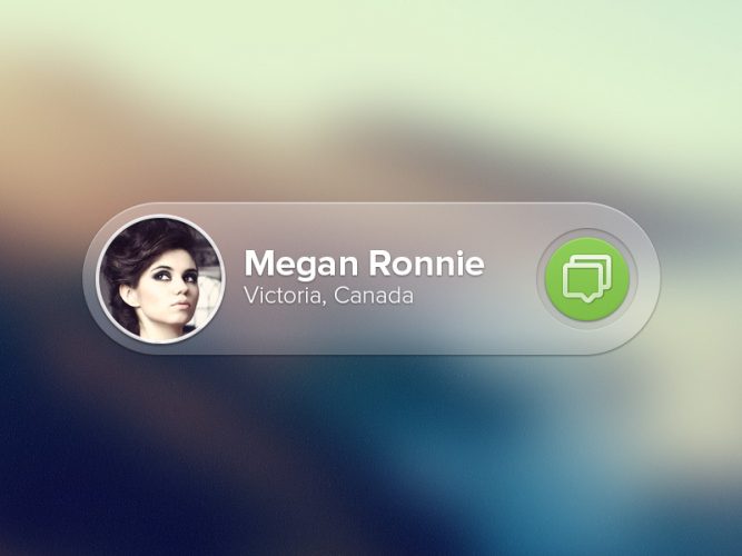 Translucent Message Notification UI Free PSD – Download PSD