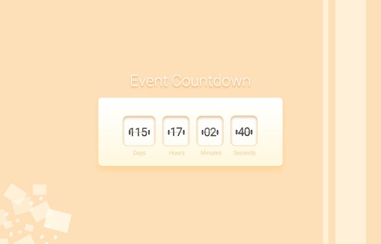 Event Countdown Widget Free PSD – Download PSD