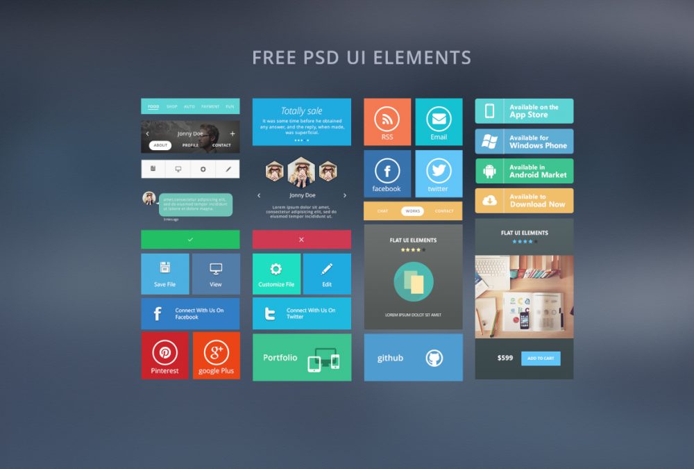 Web Free Ui Elements Free PSD – Download PSD