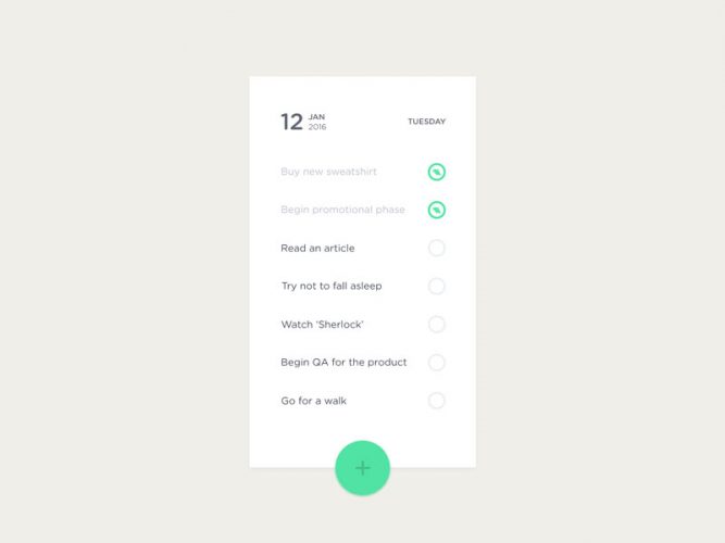 To-Do List UI Design Free PSD – Download PSD
