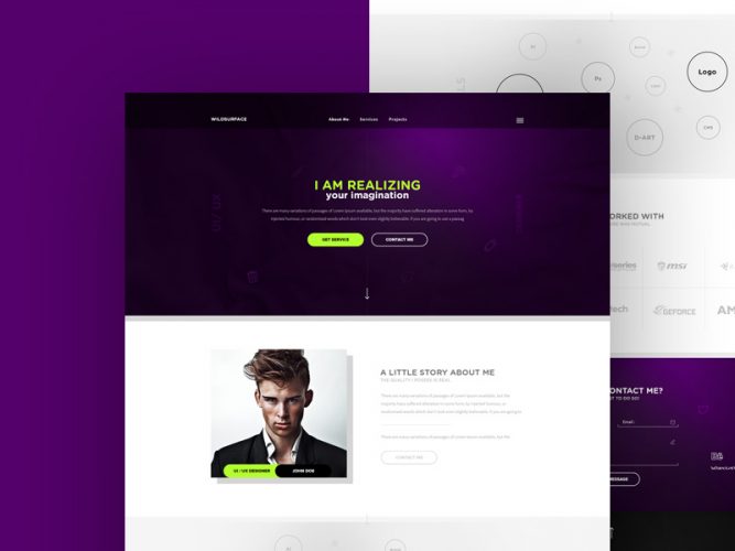 Personal Portfolio Website Theme Free PSD – Download PSD