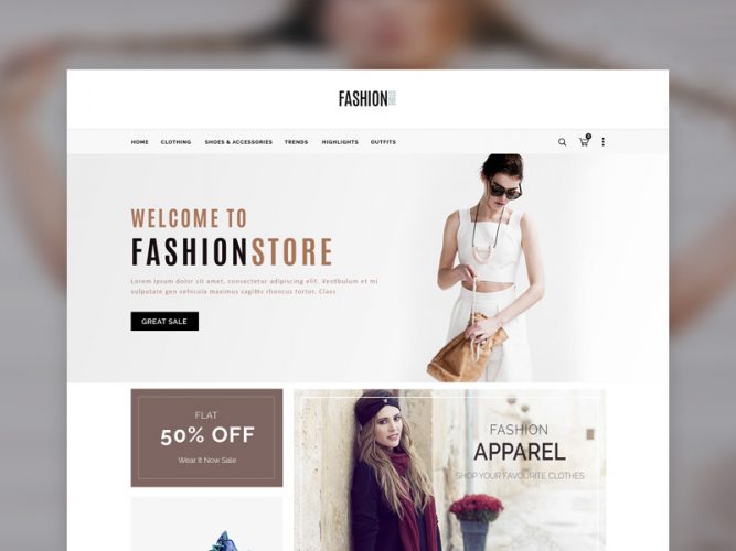 eCommerce Fashion Store Website Template PSD – Download PSD