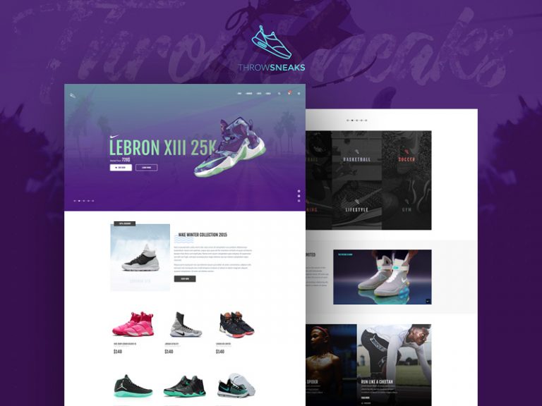 eCommerce Shoe Store Website Template Free PSD – Download PSD