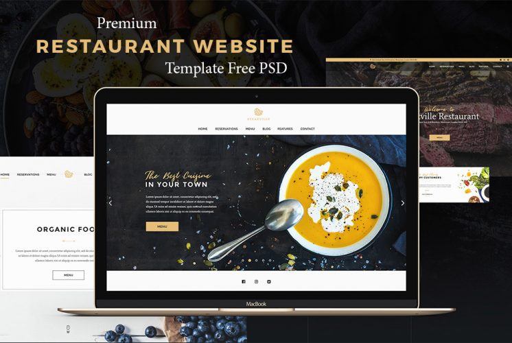 Premium Restaurant Website Template Free PSD – Download PSD