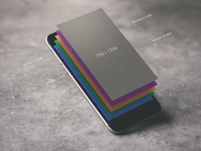 iPhone Perspective View Mockup Free PSD – Download PSD